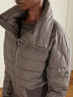 Rick Owens Appliquéd Quilted Shell Down Jacket - Brown