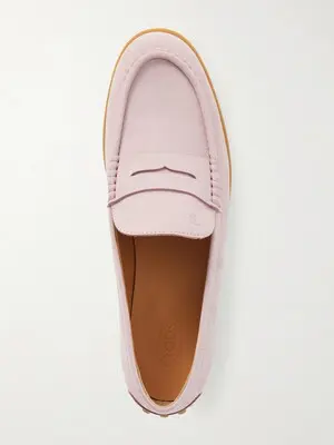 TOD'S Gomma Nubuck Loafers - Pink