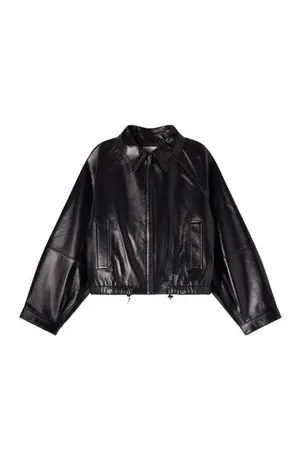 Sandro Lambskin Leather Jacket
