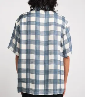JIL SANDER Short-sleeve Check Shirt - Blue