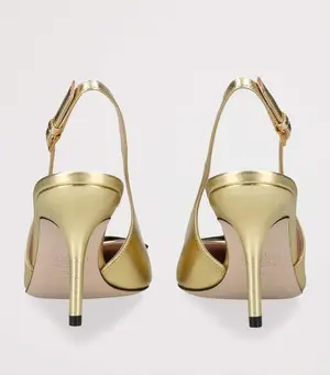 Valentino Garavani Leather Bepointy Slingback Pumps 80