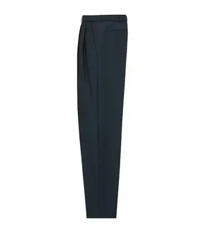 Saint Laurent Wool-mohair Pleated Trousers