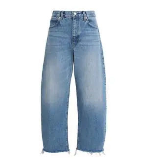 FRAME The Bubble Crop Jeans - Blue