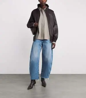 FRAME The Bubble Crop Jeans - Blue