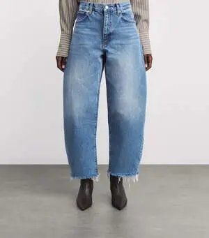 FRAME The Bubble Crop Jeans - Blue