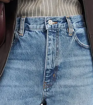 FRAME The Bubble Crop Jeans - Blue