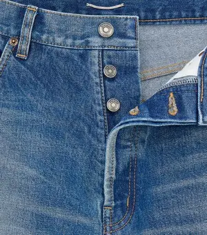 Saint Laurent Tapered Leg Jeans - Blue