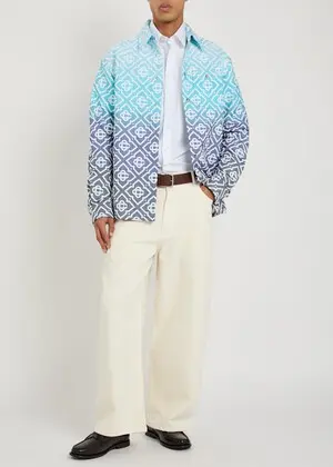 Casablanca Logo-monogrammed Woven Overshirt