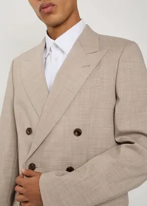 Dries Van Noten Barry Double-breasted Woven Blazer