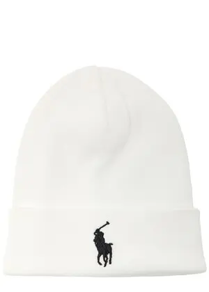 Polo Ralph Lauren Logo-embroidered Cotton Beanie - Cream