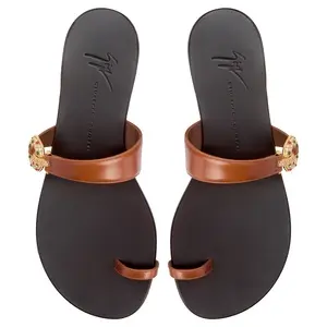 GIUSEPPE ZANOTTI Jaylen Flat Sandals - Brown