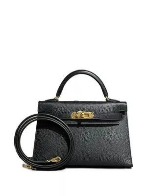 Hermès 20 Mini Kelly Sellier Tote Bag - Black