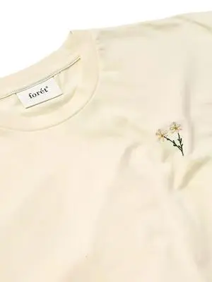 FORET Posy Floral-embroidered T-shirt - Neutrals