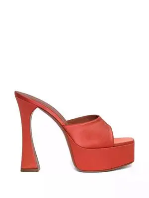 Amina Muaddi Dalida Open Toe Sandals - Red