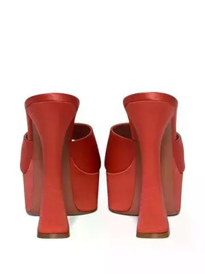 Amina Muaddi Dalida Open Toe Sandals - Red