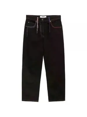 Msgm Contrast Stitching Bottoms For Women