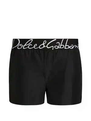 Dolce & Gabbana Logo-detail Swim Shorts - Black