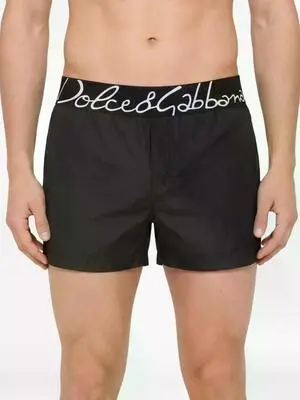 Dolce & Gabbana Logo-detail Swim Shorts - Black