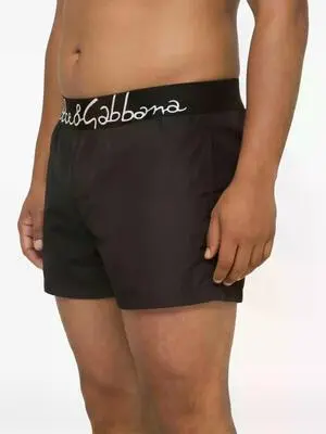 Dolce & Gabbana Logo-detail Swim Shorts - Black
