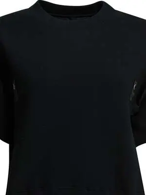 Sacai Crew Neck T-shirt With Satin Back