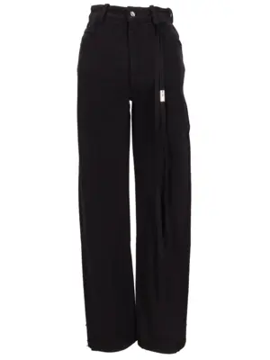 ANN DEMEULEMEESTER Herme Cropped Denim - Black