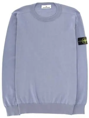 Stone Island Jersey With Logo - Blue