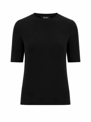 LA ROSE Maglia 3/4 Cashmere Top - Nero