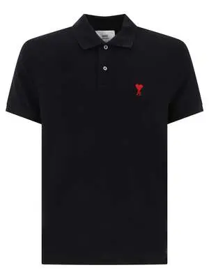 Ami Paris Embroidered Polos For Men