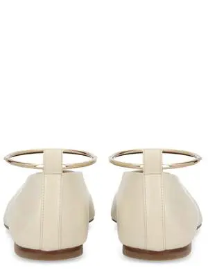 JIL SANDER Ballerina With Anklet - Beige