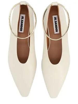 JIL SANDER Ballerina With Anklet - Beige