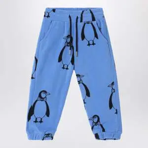 MINI RODINI Penguin Print Jogging Trousers - Blue