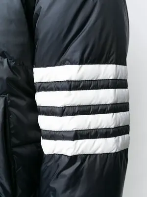 Thom Browne Down-filled Bomber Jacket With Detachable Hood - Navy