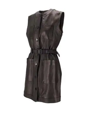 LA ROSE Leather Dress