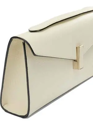 VALEXTRA Isis Clutch With Shoulder Strap - White