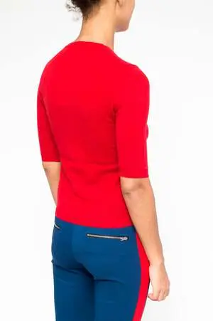LA ROSE Cashmere 3/4 Sleeve Knit Top