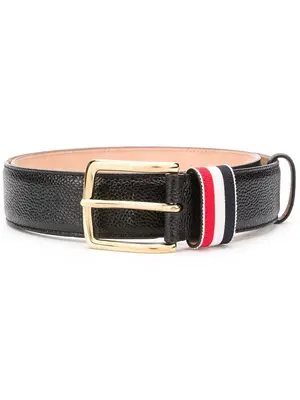Thom Browne 35 Mm Belt With Rwb Loop - Black