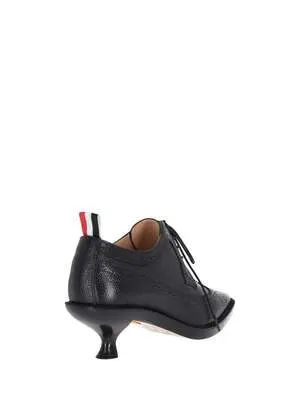 Thom Browne Longwing Brogue With Curved Heel - Black