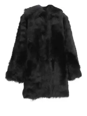 LA ROSE Montone Pelo Lungo Fur Coat