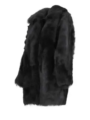 LA ROSE Montone Pelo Lungo Fur Coat