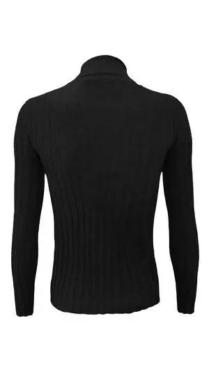 LA ROSE High Neck Cashmere-silk Top - Nero