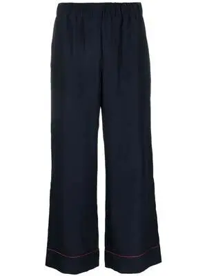 PAROSH Straight Leg Cropped Trousers