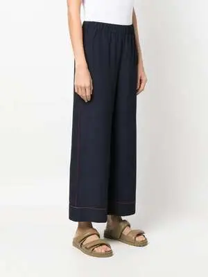 PAROSH Straight Leg Cropped Trousers