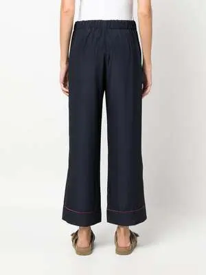 PAROSH Straight Leg Cropped Trousers