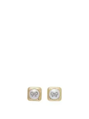 SELF-PORTRAIT Square Stud Earrings - Gold