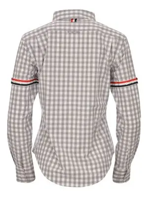 Thom Browne Classic Long Sleeve Gingham Check Shirt - Med Grey
