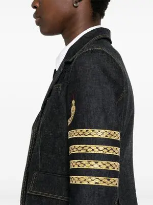 Thom Browne Snake Motif Denim Blazer