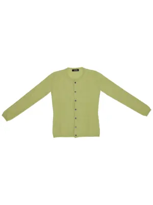 LA ROSE Cashmere Cardigan - Lime