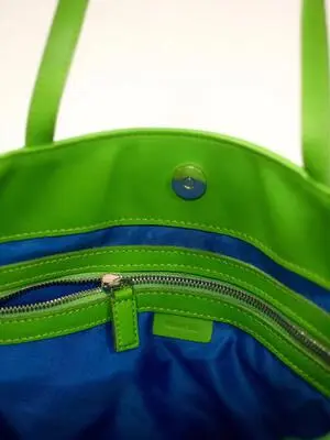 LA ROSE Leather Tote Bag - Green