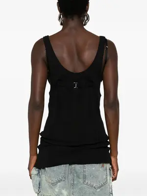Attico Layered Tank Top - Black
