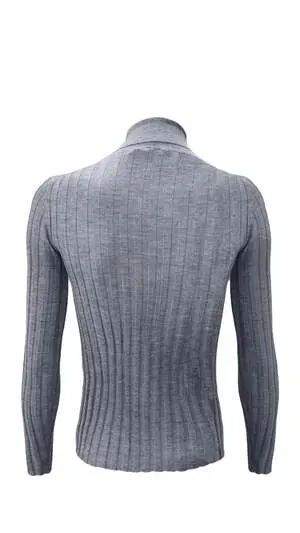 LA ROSE High Neck Cashmere And Silk Top - Grigio